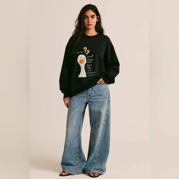 Cider | Tops | Euc Cartoon Cute Smart Duck Round Neckline Graphic ...